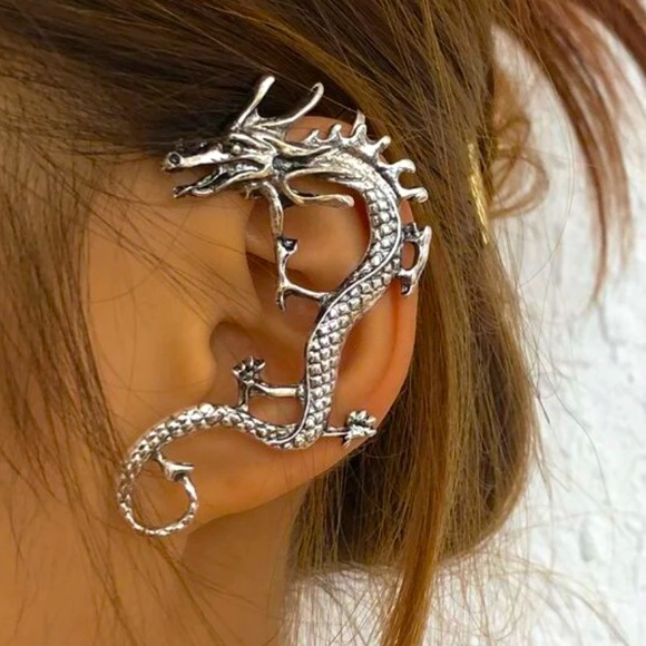 Jewelry | Silver Dragon Ear Cuff | Poshmark